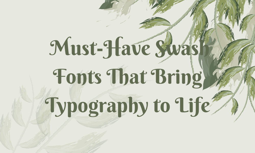Swash Fonts Swash Font Svg, Handwritten Font Svg, Wreath, Wedding Font