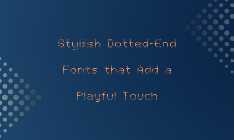 15 Stylish Dotted-End Fonts that Add a Playful Touch - Pttrns
