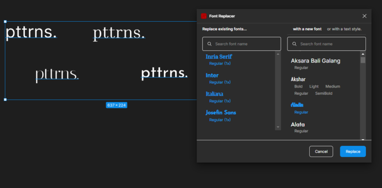 How To Change All Fonts in Figma - Pttrns