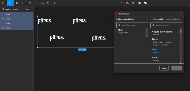 How To Change All Fonts in Figma - Pttrns