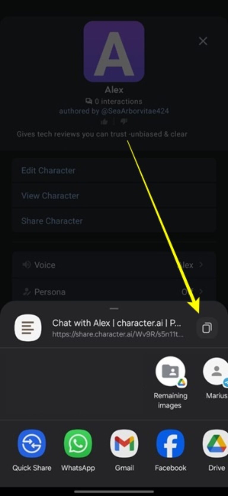 How To Share Character.AI Link - Pttrns