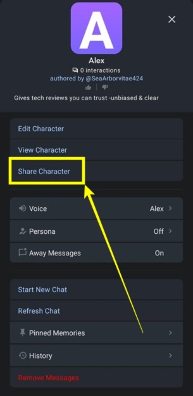 How To Share Character.AI Link - Pttrns