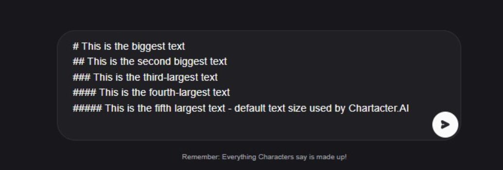 How To Make Text Big in Character.AI - Pttrns