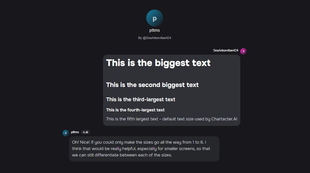 How To Make Text Big in Character.AI - Pttrns